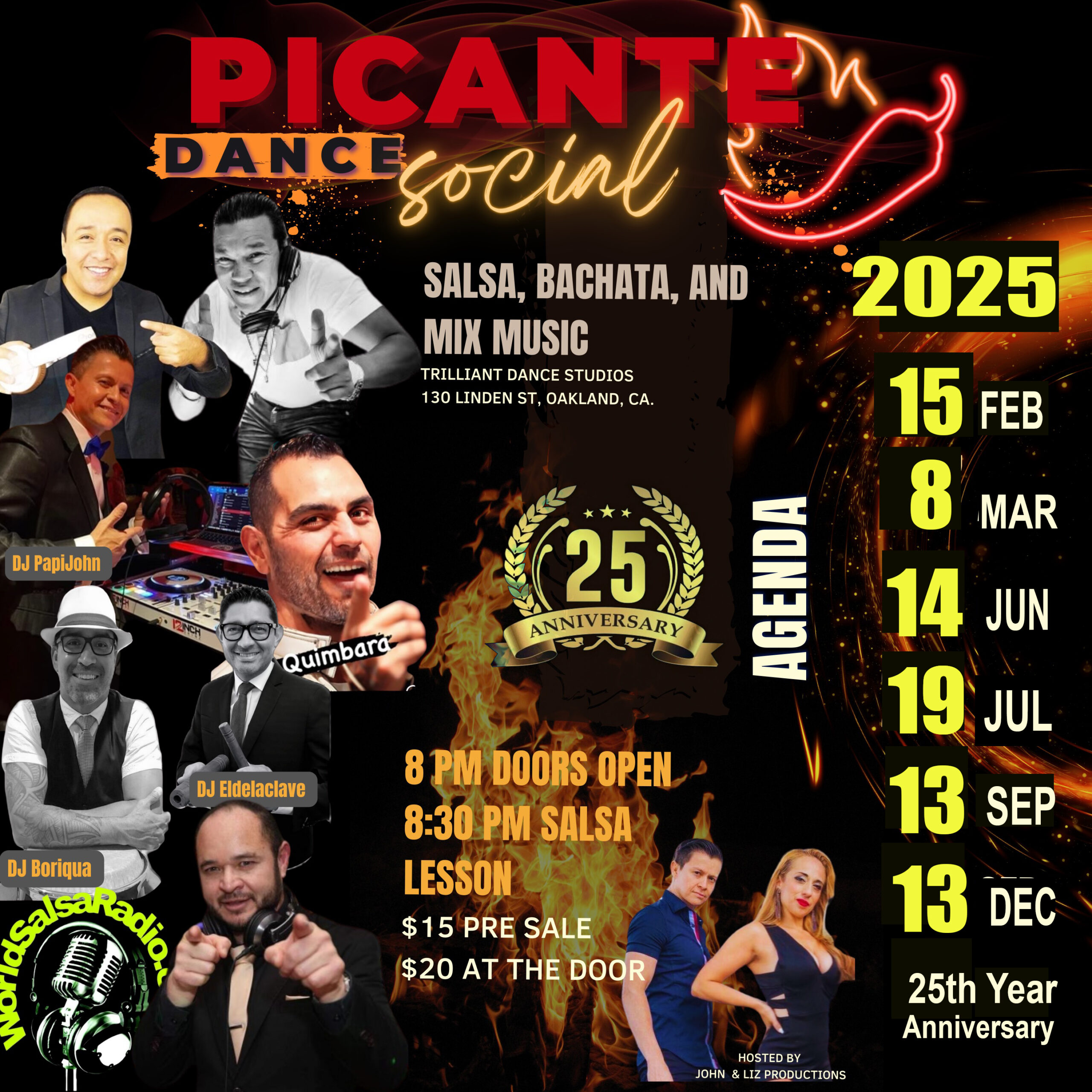 PICANTE Dance Socials 2025 >Salsamania Fundraiser > - Salsamania Productions